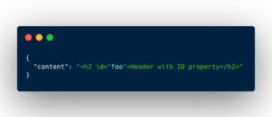 How to add HTML in JSON file